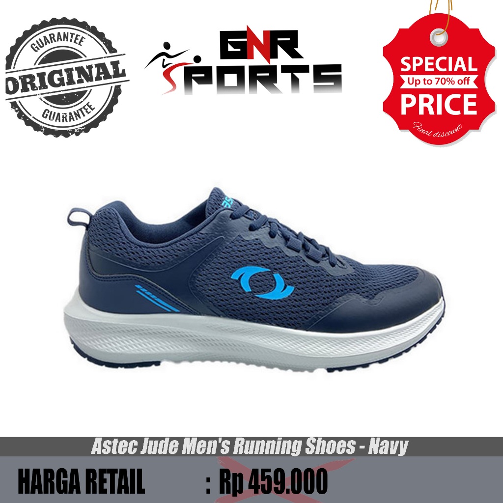 Jual Sepatu Astec Jude Men's Running Shoes - Navy Original 100% ...