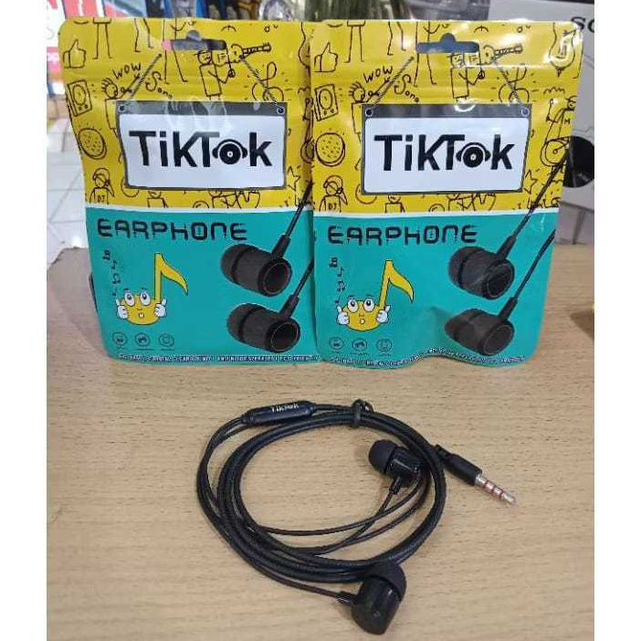 Jual HF Headset Tik Tok Earphone TikTok Music Suara BaSS | Shopee Indonesia