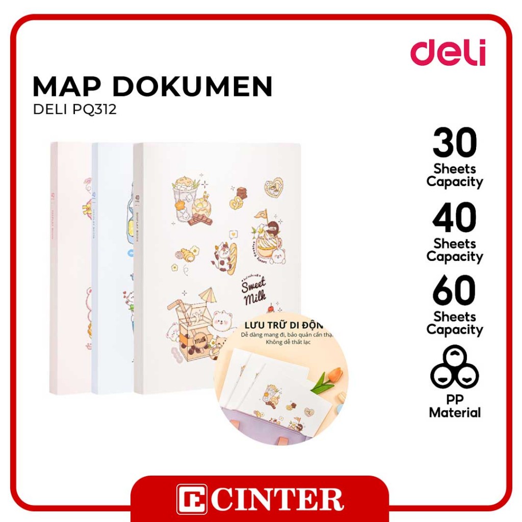 Jual DELI - MAP DOKUMEN PLASTIK / CLEAR HOLDER / DISPLAY BOOK ...