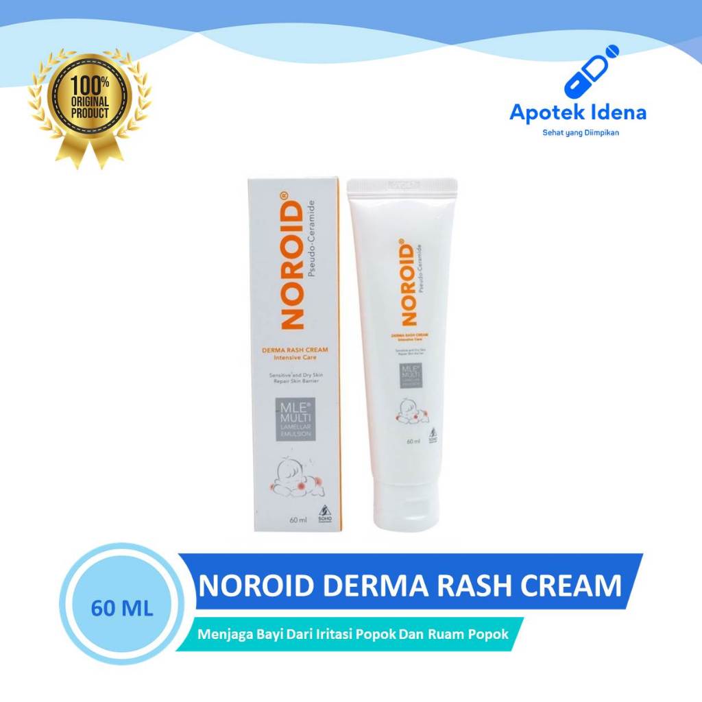 Jual NOROID DERMA RASH CREAM 60 ML menjaga bayi dari iritasi popok dan ...