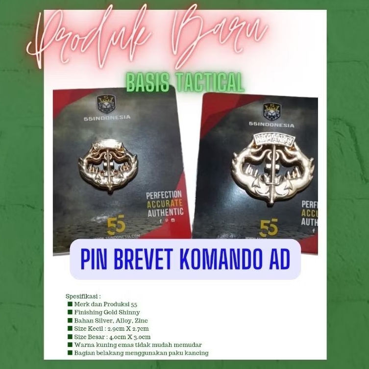 Jual PIN BREVET KOMANDO - WING KOMANDO 55 INDONESIA | Shopee Indonesia