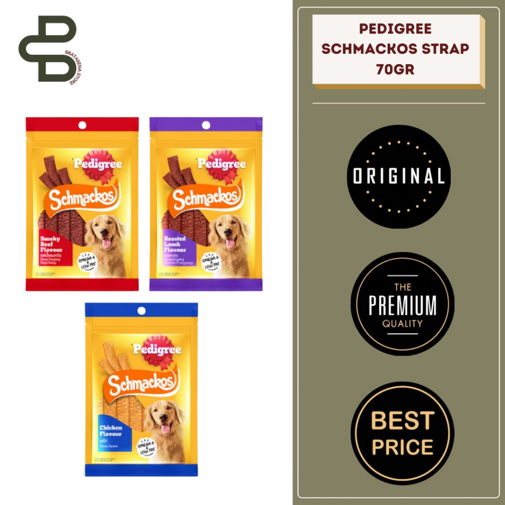 Jual PEDIGREE SCHMACKOS STRAP 70GR // SNACK ANJING | Shopee Indonesia