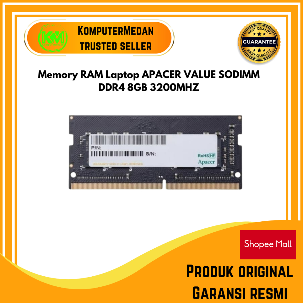 Jual Memory RAM Laptop APACER SODIMM DDR4 8GB 3200MHZ | Shopee Indonesia