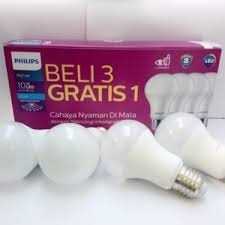 Jual Philips Lampu LED 10Watt, 10W, 10 Watt, 10 W (1 paket isi 4PCS ...