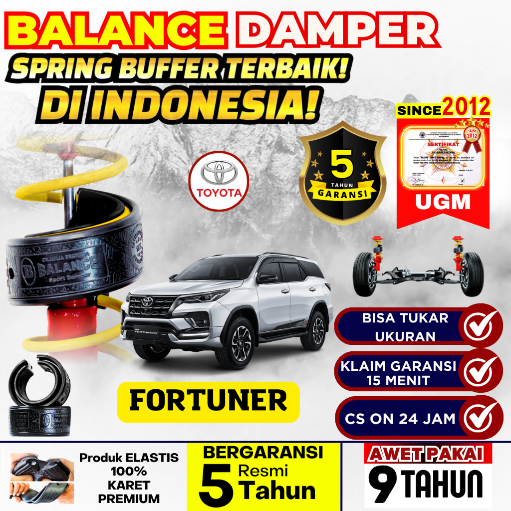 Jual BALANCE Sprig Buffer FORTUNER Damper Dumper Peredam Shock Mobil ...