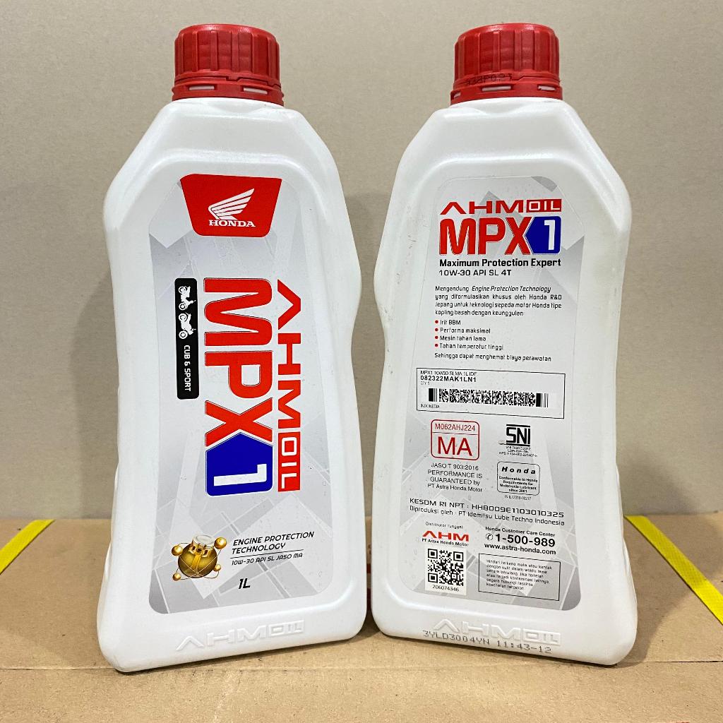 Jual Oli MPX 1 SAE 10W-30 MPX1 1L Original AHM | Shopee Indonesia