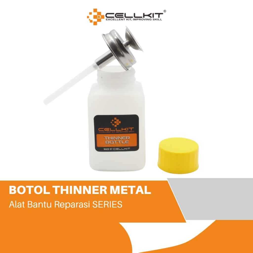 Jual CELLKIT Botol Thinner Tempat Thinner Tutup Metal 100CC 200CC | Shopee Indonesia