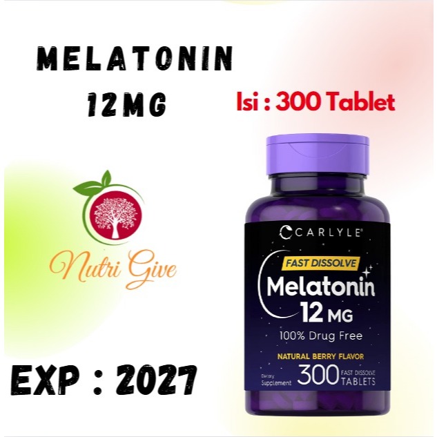 Jual Carlyle Melatonin 12 mg Fast Dissolve 300 Tablet Tidur | Shopee ...