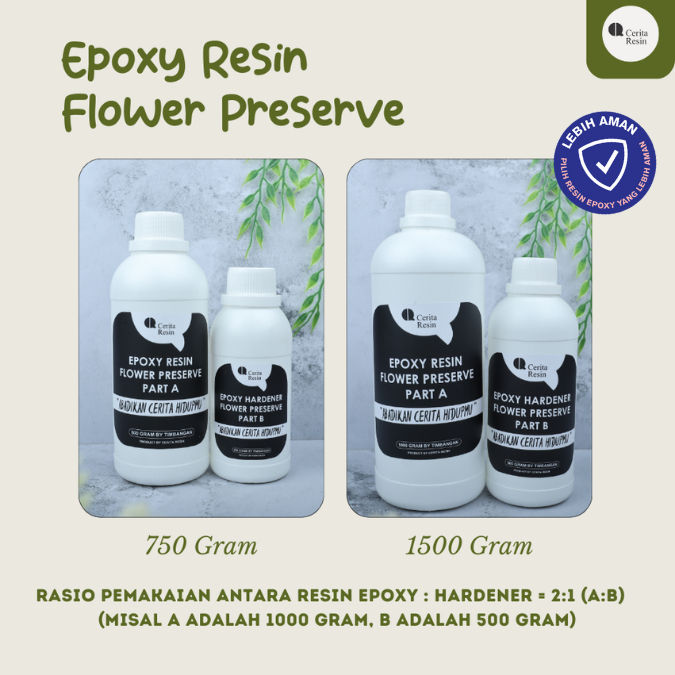 Jual CERITA RESIN - Epoxy Resin Flower Preserve Lebih Aman Untuk Pemula ...