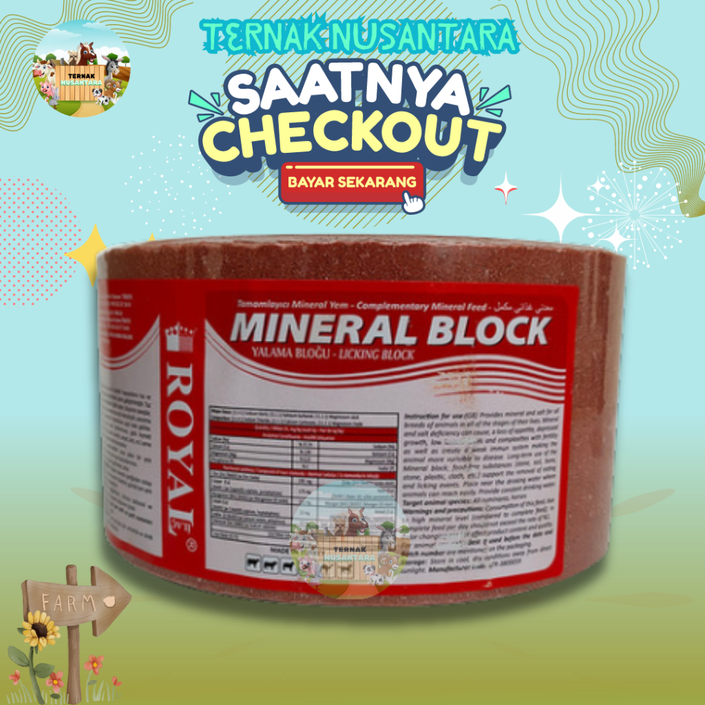 Jual Royal Mineral Block 3 kg Royal Ilac - Mineral Blok DOMBA I Mineral ...