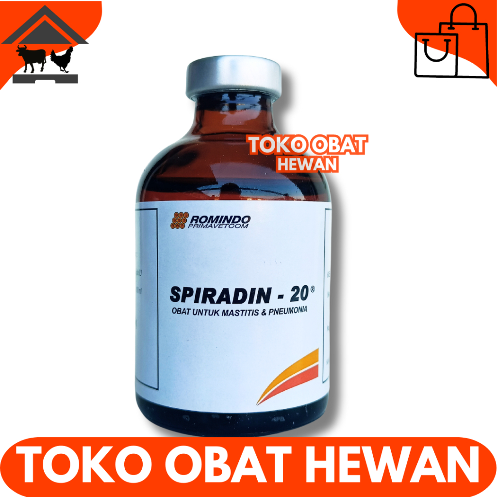 Jual SPIRADIN 50ML ROMINDO - Obat Mastitis & Pneumonia Hewan Sapi Kuda ...