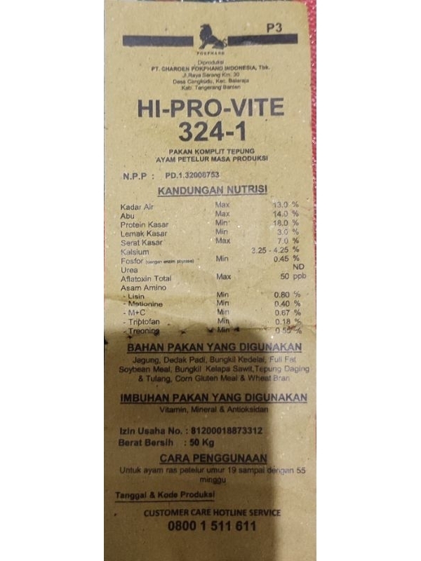Jual Charoen pokphand 324-1 Pakan Ayam Petelur Komplit | Shopee Indonesia