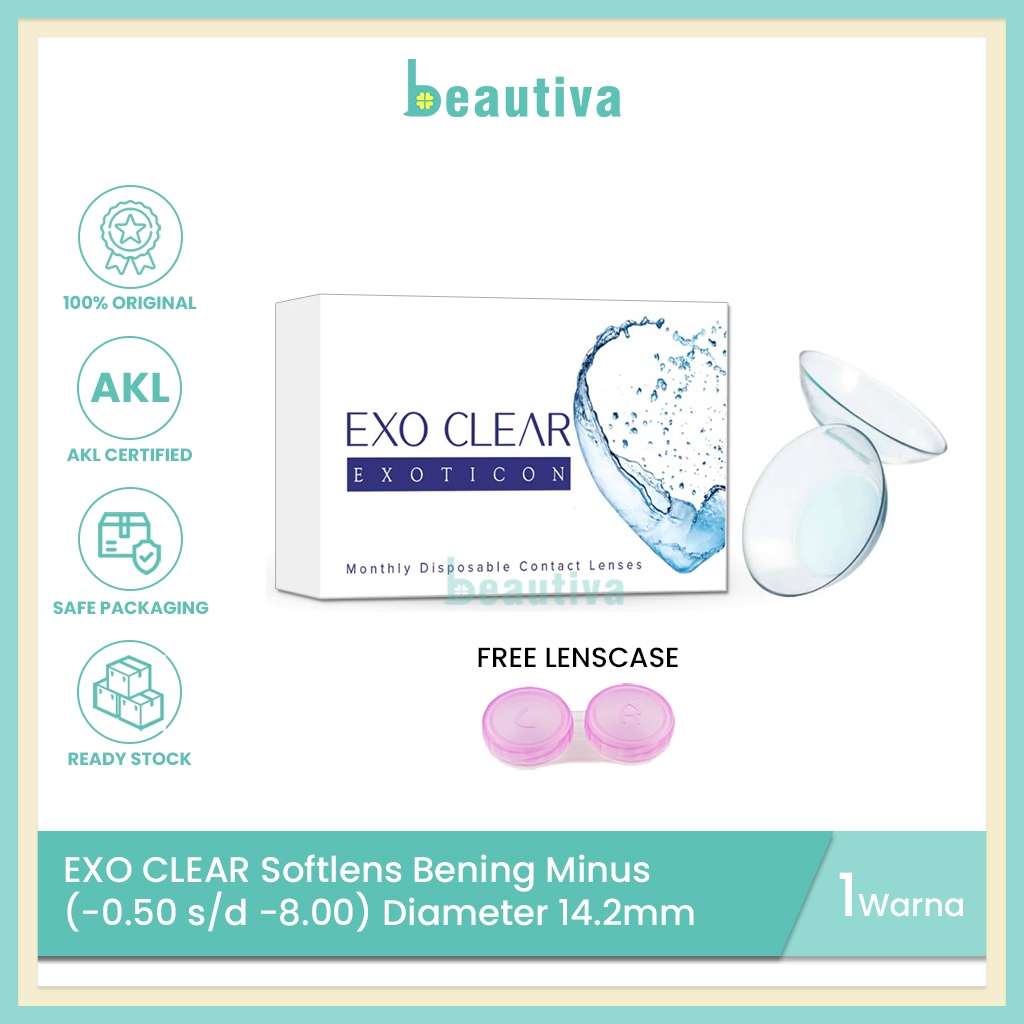 Jual EXO CLEAR Softlens Bening Minus (-0.50 s/d -8.00) Dia.14.2mm ...