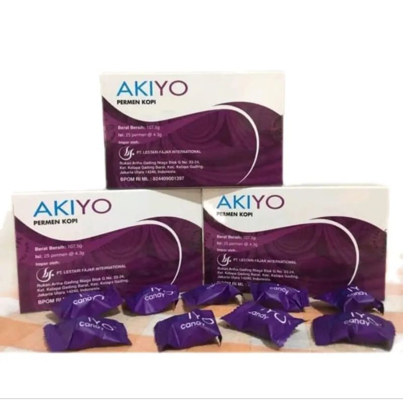 Jual PROMO PERMEN AKIYO ORIGINAL CANDY ISI 12 PICS 1 BOX ORIGINAL | Shopee Indonesia