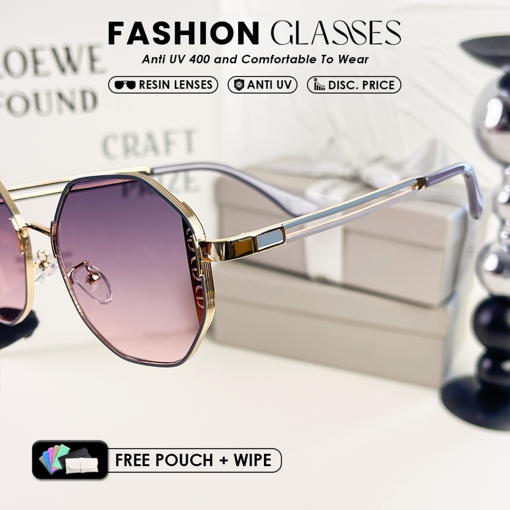 Jual 【Free Dompet & Lap】 Kacamata Hitam Wanita / Titanium /UV/ Produk Baru / Impor / Kacamata ...