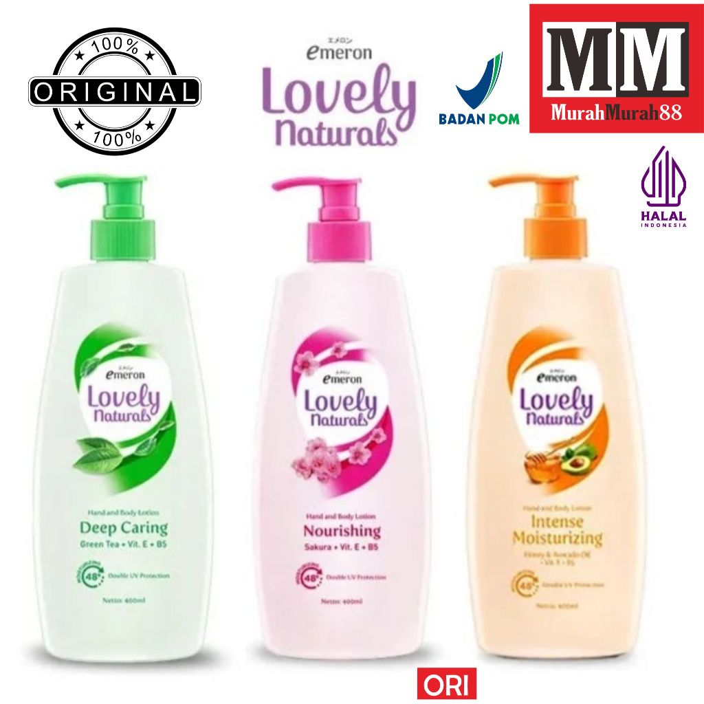 Jual Emeron Lovely Naturals Hand and Body Lotion 400ml / EMERON LOTION ...