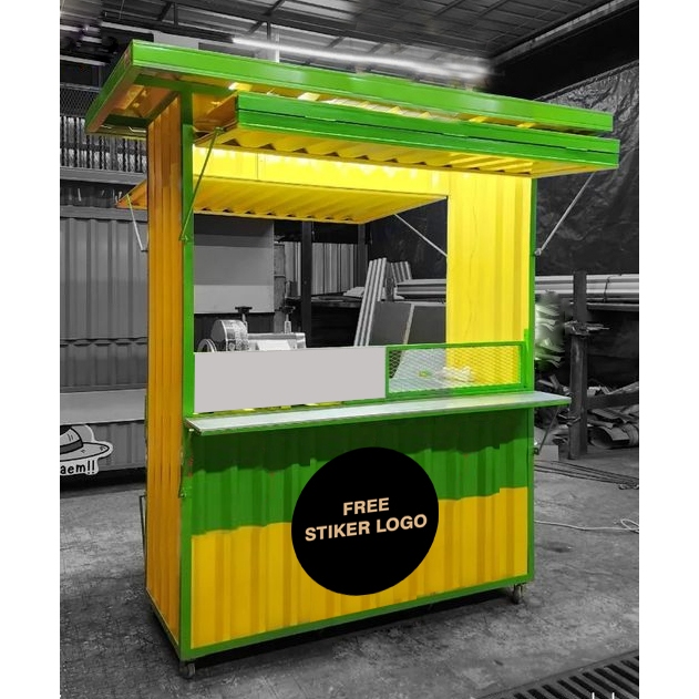 Jual booth jualan booth gerobak jualan P=120cm, L=60cm, T=200cm CEK DESKRIPSI | Shopee Indonesia