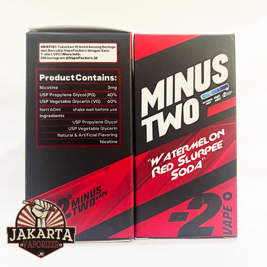 Jual MINUS TWO V3 RED SLURPEE SODA 60ML 3MG BY ORA BREWERY | Shopee ...