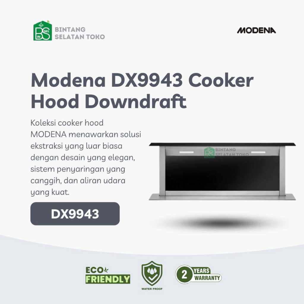 Jual Modena DX9943 Cooker Hood Downdraft Modena DX 9943 | Shopee Indonesia