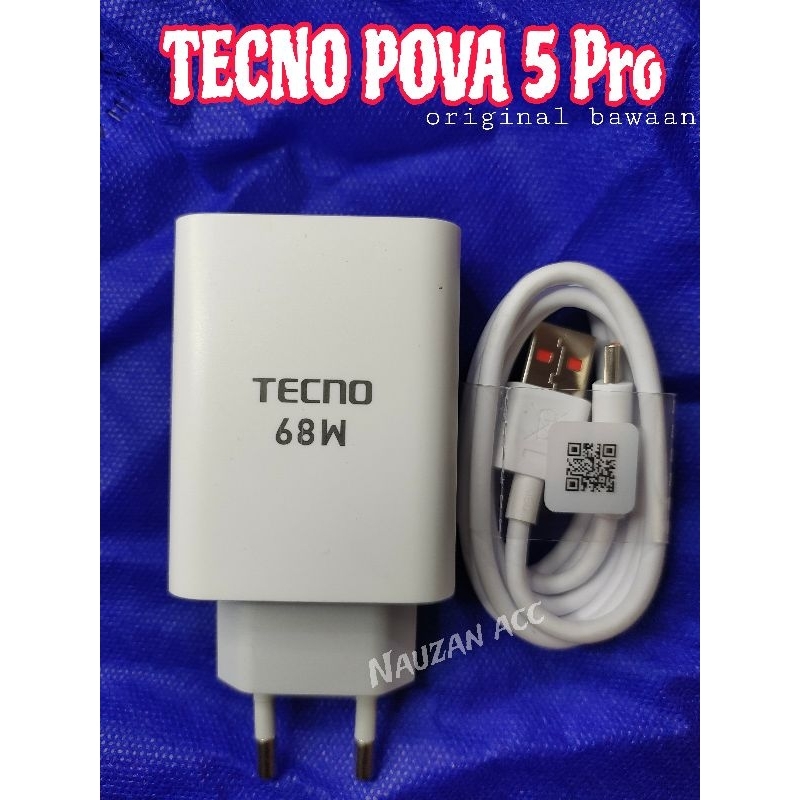 Jual CHARGER TECNO 68W ORI POVA 5 PRO. Super Fastcharging Original Bawaan | Shopee Indonesia