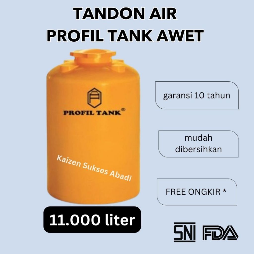 Jual Tandon tangki toren air profil tank plastik TDA 11000 10000 Liter ...