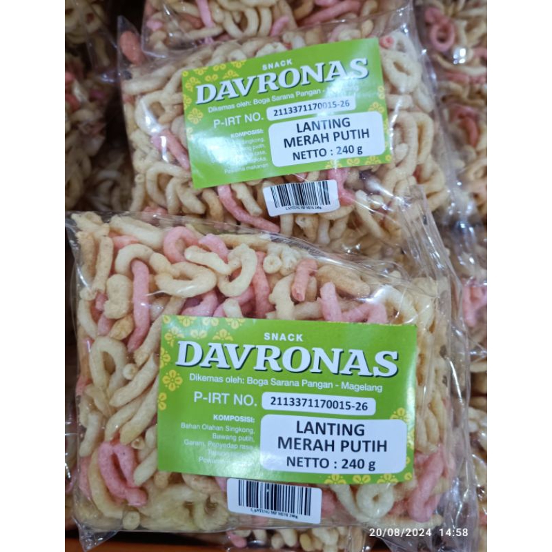 Jual Lanting Klanting Merah Putih Davronas 240gr camilan oleh-oleh khas ...