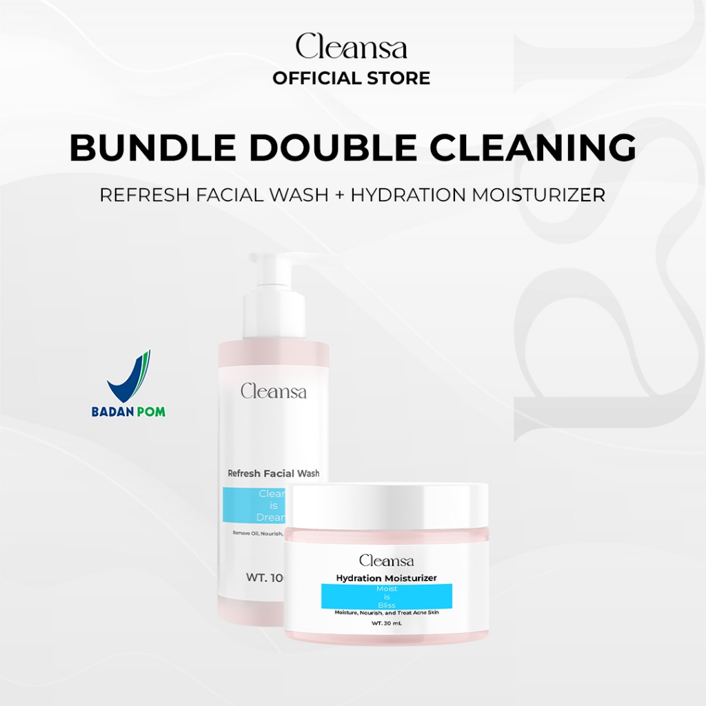 Jual Cleansa Hydration Moisturizer gel & Refresh Facial Wash 100 Ml | Shopee Indonesia