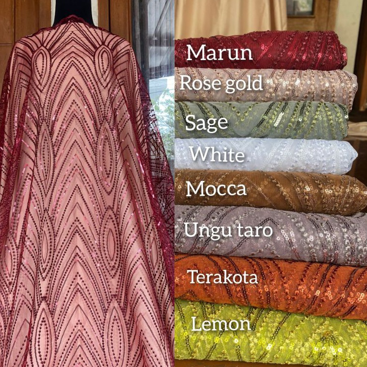 Jual KAIN TILE TILE MUTIARA PAYET SEQUIN TILE PAYET SEQUIN RWKT87855 ...