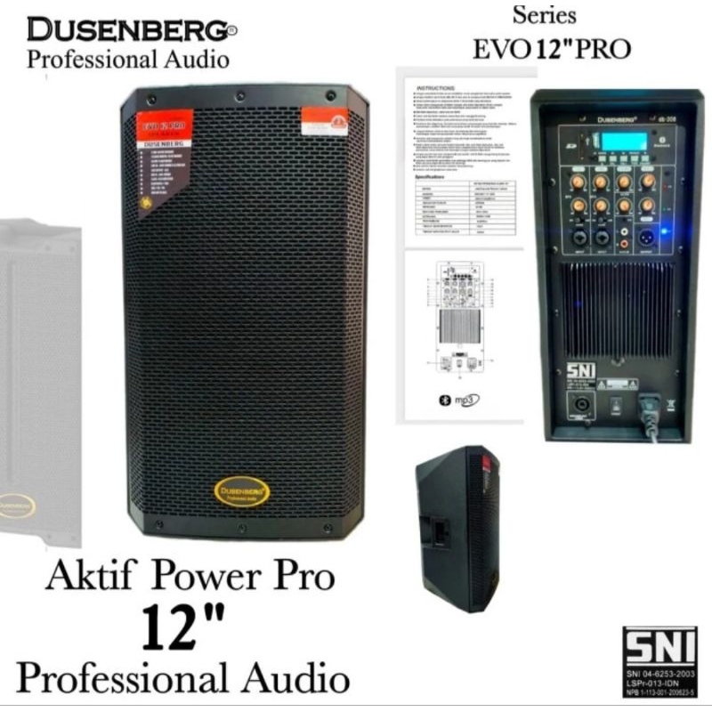 Jual speaker aktif 12 inch dusenberg evo 12 pro bluetooth harga 1 unit ...