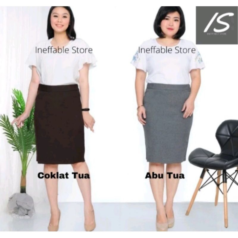 Jual Rok Span Pendek Scuba Premium Standar/Jumbo | Shopee Indonesia