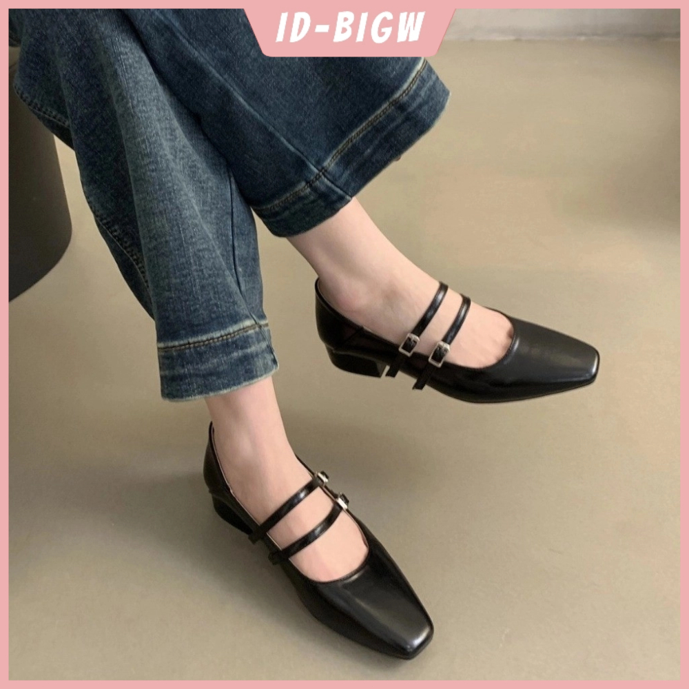 Jual Mary Jane Shoes Fashion Sepatu Skala Runcing Flat Mules 3 Cm | Shopee Indonesia