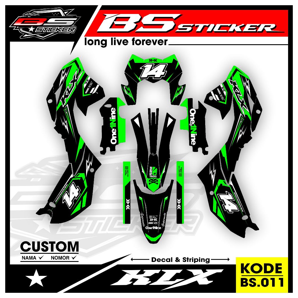 Jual Decal Sticker Kawasaki KLX 150 NEW 2023 - DECAL Sticker Full Body ...
