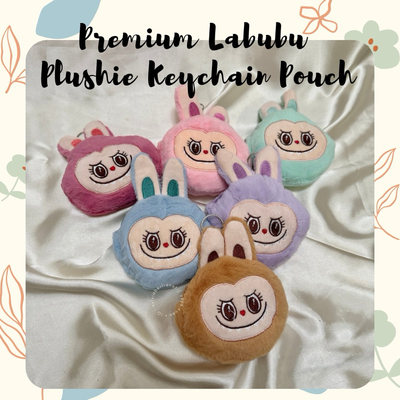 Jual Premium Labubu Head Plushie Pouch Keychain | Gantungan Kunci Tas ...