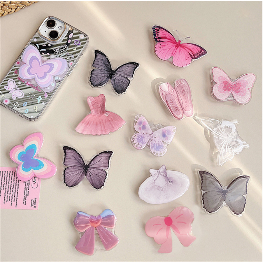 Jual PHONE HOLDER HP KOREAN STYLE BUTTERFLY / POPSOCKET AESTHETIC KUPU ...