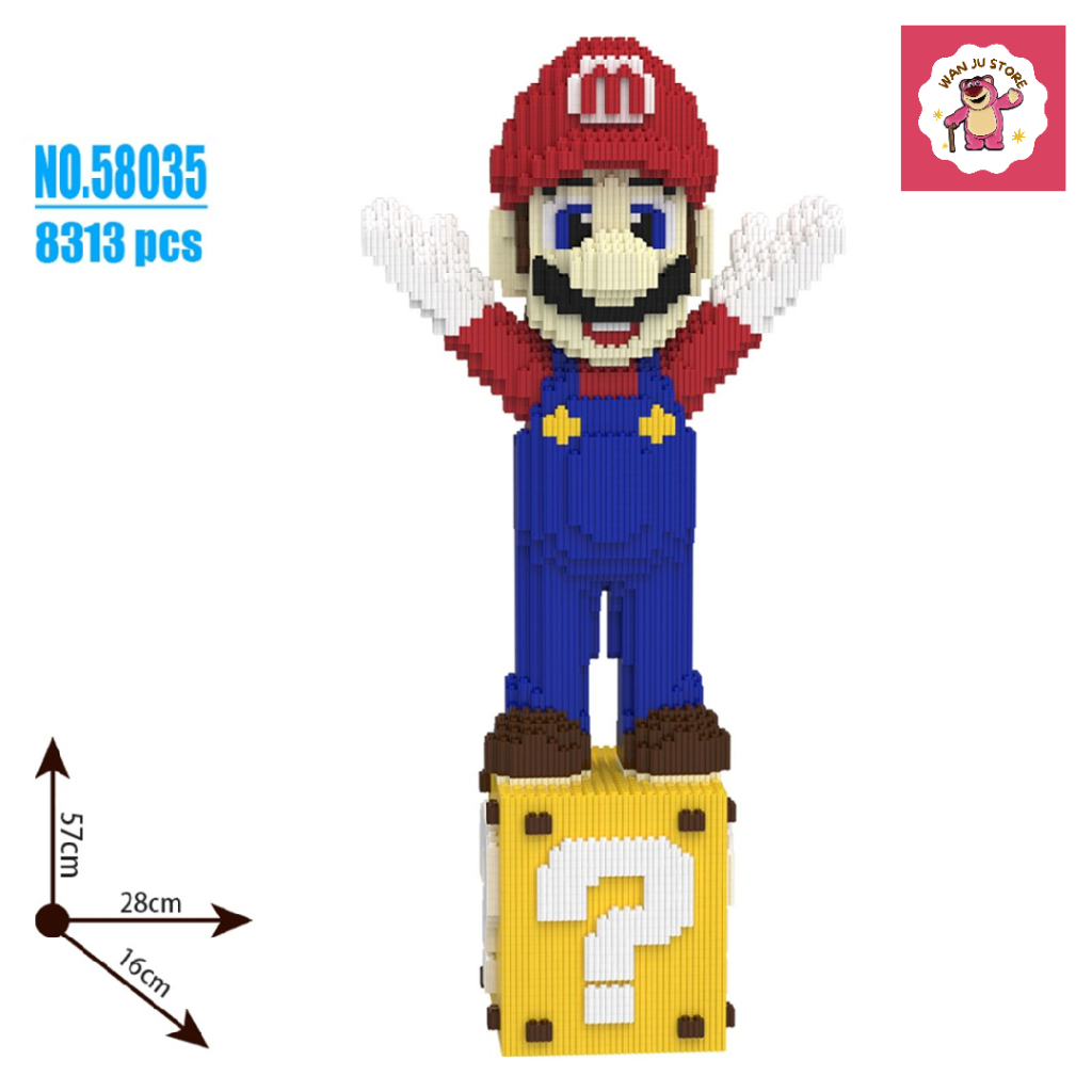 Jual Nano Blocks BIG/JUMBO Karakter SUPER MARIO, Mainan Blok Susun ...
