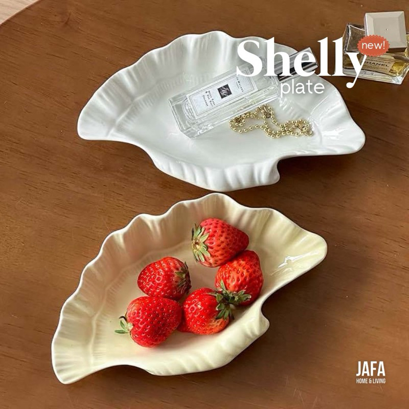 Jual [JAFA] SHELLY Piring Keramik Estetik Bentuk Kerang Lucu Imut Unik ...