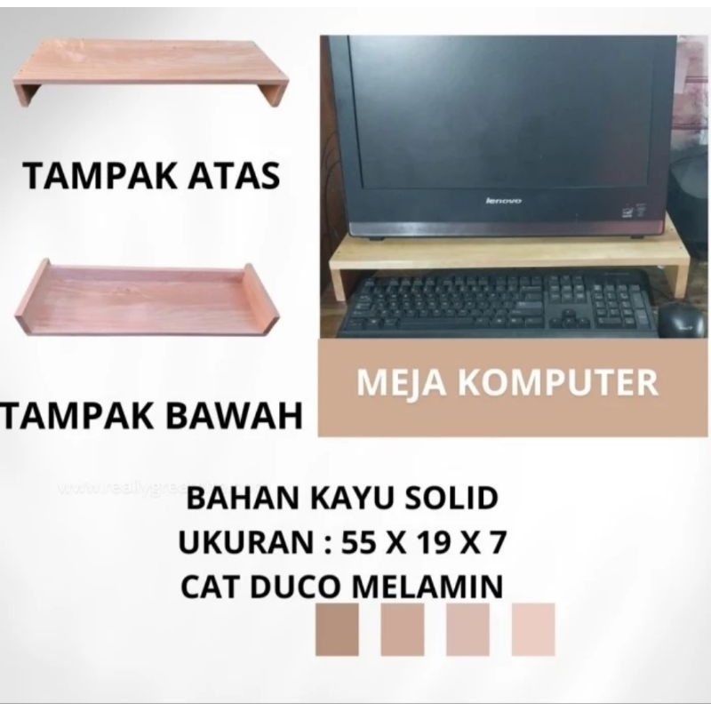 Jual Meja monitor komputer, rak monitor pc, laci keyboard | Shopee ...