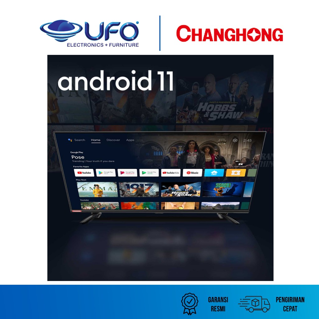 Jual Changhong LED Smart Android TV 43 Inch L43H7 | Shopee Indonesia