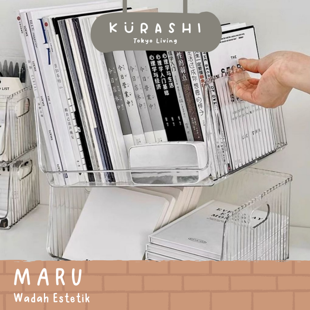 Jual 【KURASHI】MARU Rak Meja Make Up Acrylic Organizer Buku Minimalis ...