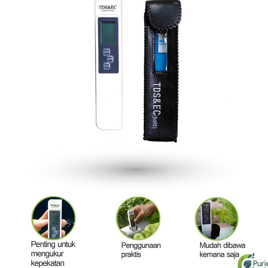 Jual KP8 Purie Garden Alat Ukur EC TDS Meter Dual Function Kepekatan ...