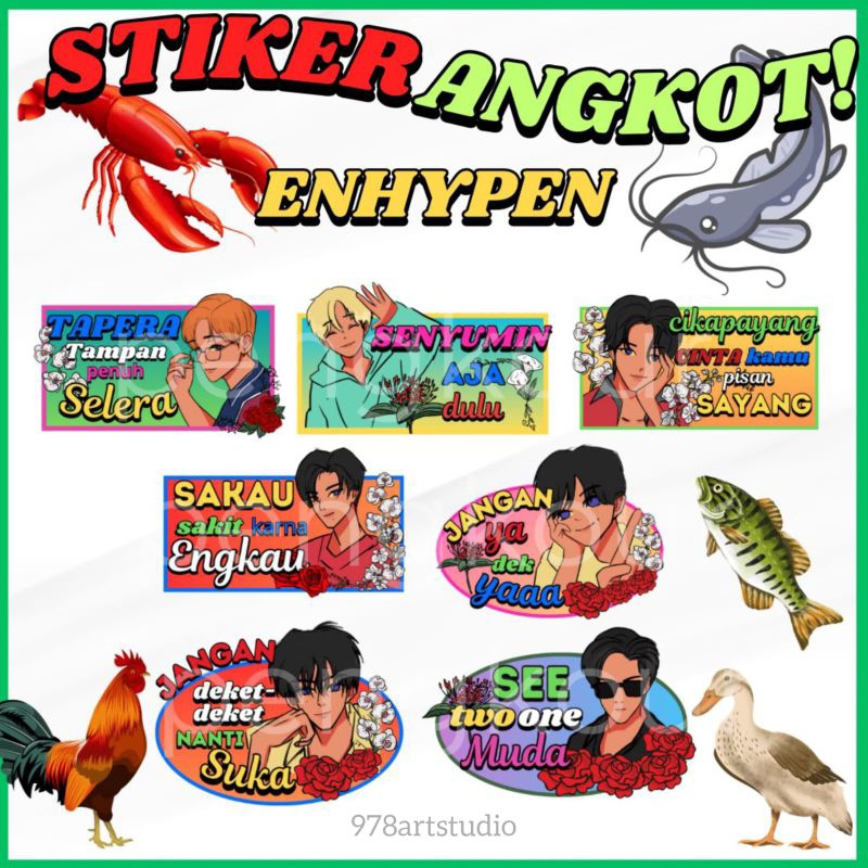 Jual sticker set - stiker angkot ENHYPEN by 978artstudio - engene ...
