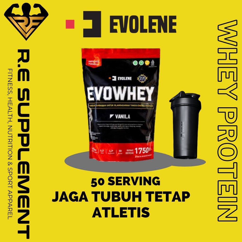 Jual EvoWhey Evolene Whey Protein 1750gr/50 Sachet - Suplemen Fitness ...