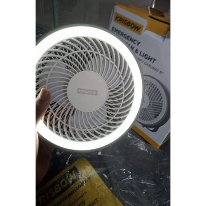 Jual lampu kipas recharge Krisbow lampu emergency dengan kipas ...