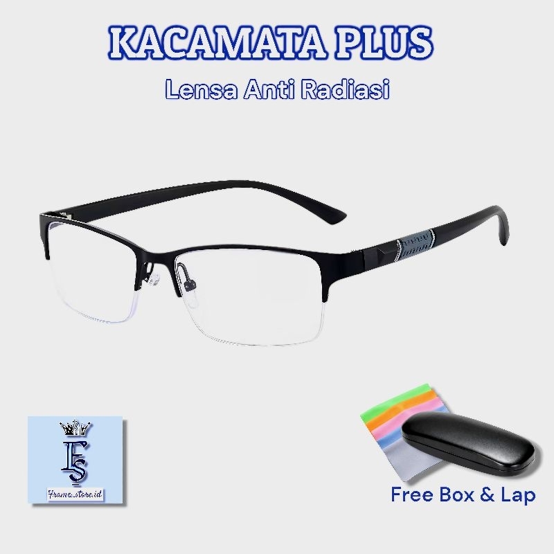 Jual Kacamata Plus Lensa Anti Radiasi Super Fokus / Kaca Mata Baca Untuk Pria dan Wanita Frame ...