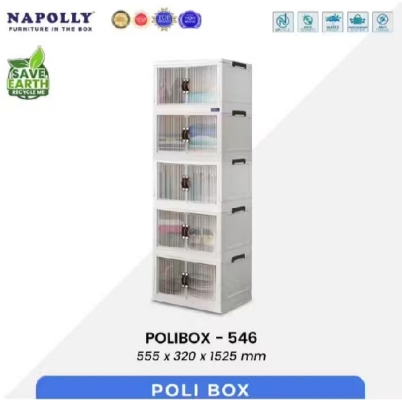 Jual Polybox Plastik Serbaguna/lemari plastik Napolly -5 Susun khusus Batam | Shopee Indonesia