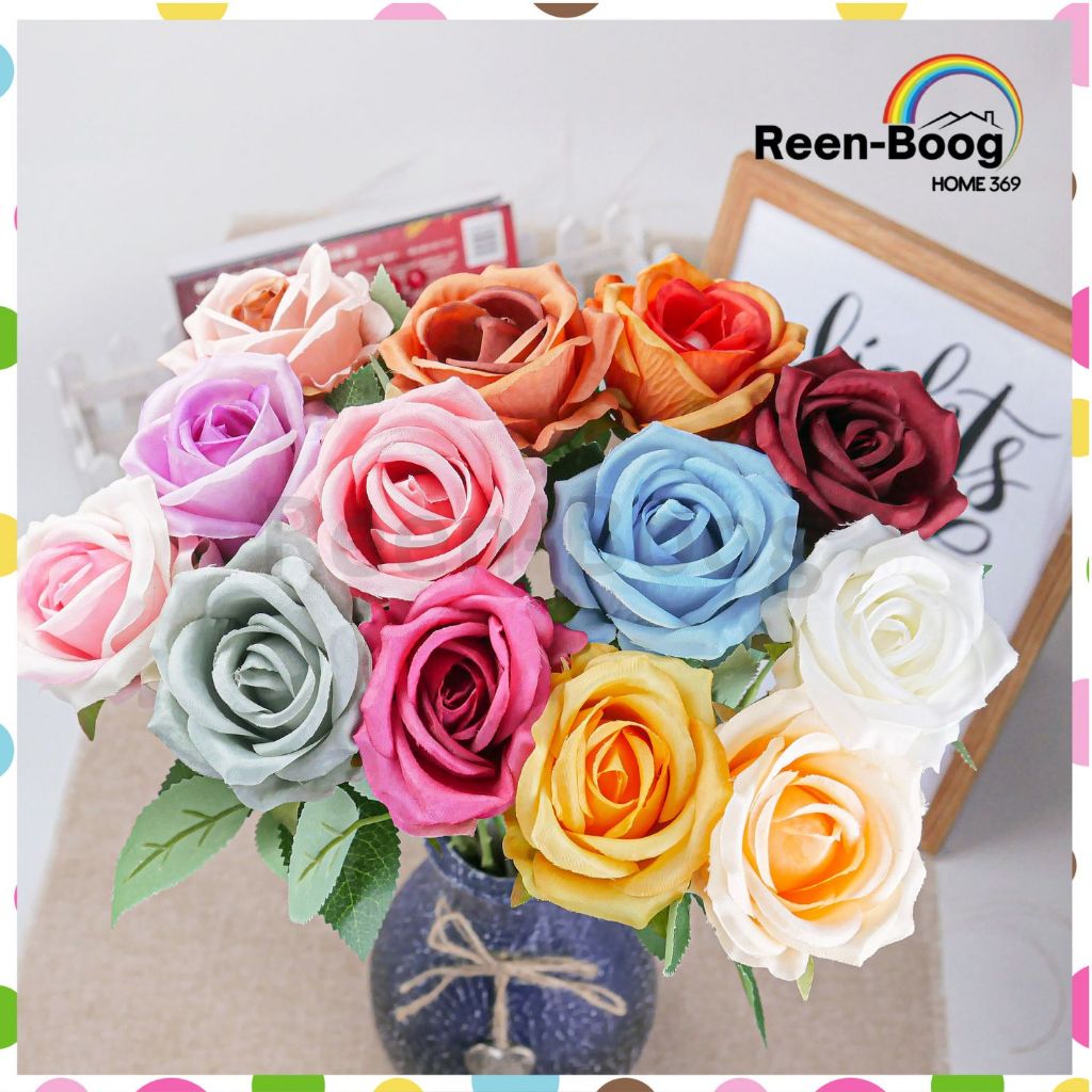 Jual REENBOOG-Bunga Mawar Satuan Tangkai Panjang 50cm Bahan Kain Flower ...