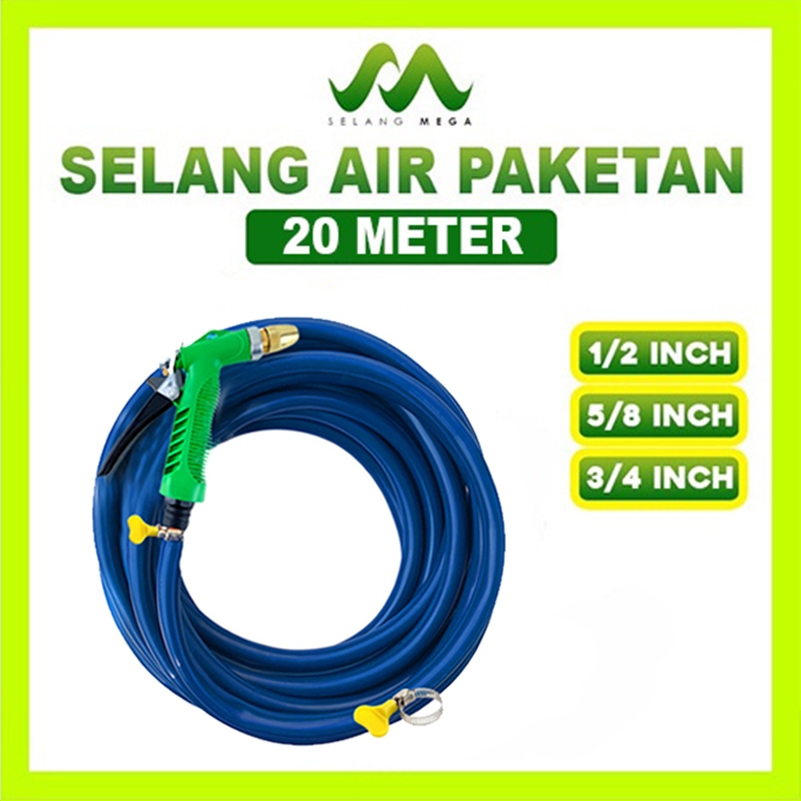 Jual MEGA Paket Selang Air 20 Meter Selang Elastis DOP Dengan Watergun ...