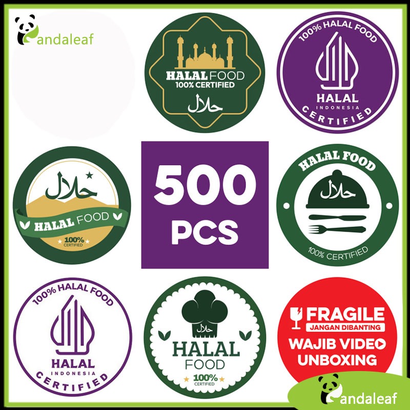 Jual Stiker HALAL WAJIB UNBOXING Sticker Label Bulat 500 Pcs ST001 ...