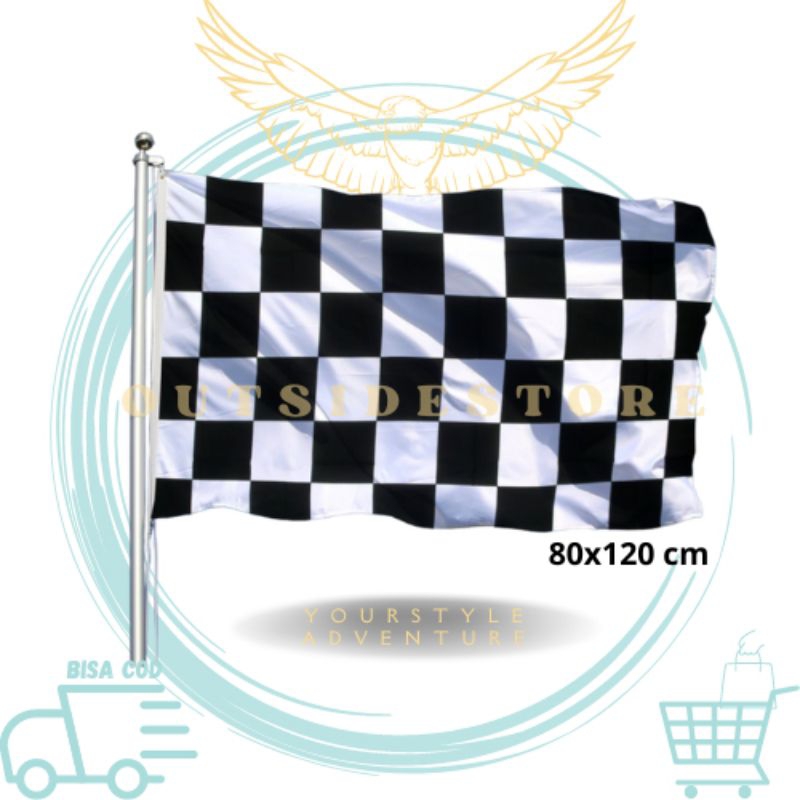 Jual bendera star finish bendera start 80x120 | Shopee Indonesia
