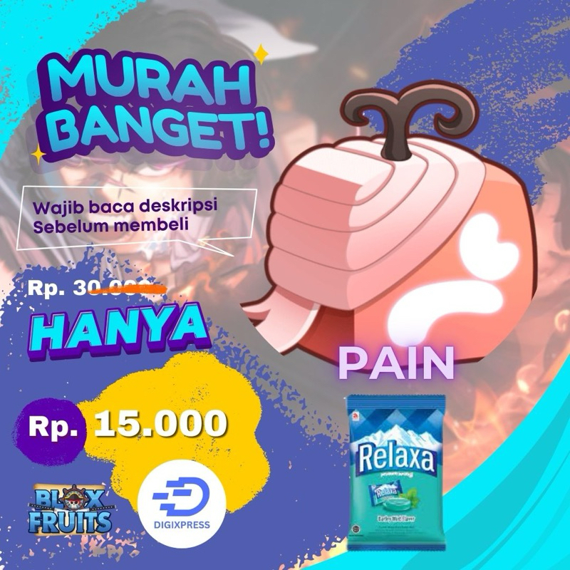 Jual Pain Fruit | Kartu Pain Blox Fruit Roblox TGC | Shopee Indonesia